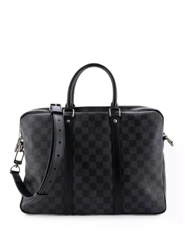 LOUIS VUITTON Icare Nm Laptop Bag Damier Graphite Business Bag - Black
