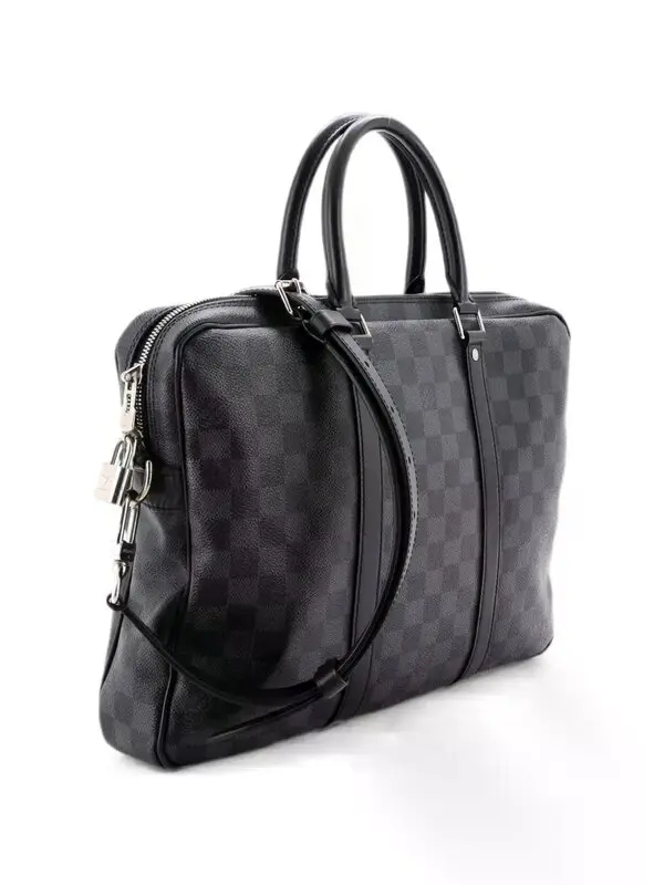 LOUIS VUITTON Icare Nm Laptop Bag Damier Graphite Business Bag - Black
