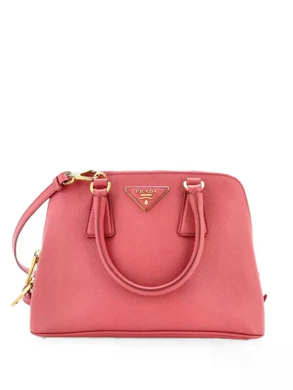 Prada Promenade Bag Saffiano Leather Small Satchel - Pink