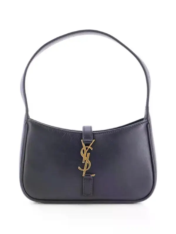 Saint Laurent Le 5 A 7 Hobo Leather Mini Shoulder Bag - Black