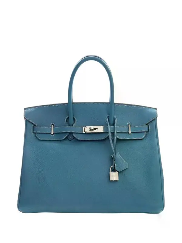 Hermès 2009 Togo Birkin Retourne 35 Handbag - Blue