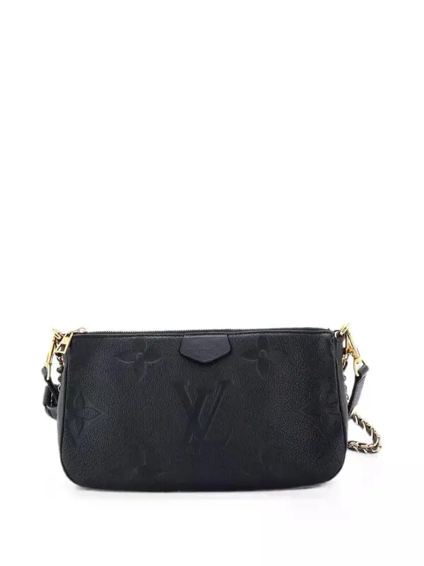 LOUIS VUITTON Multi Pochette Accessoires Monogram Empreinte Giant Crossbody Bag - Black