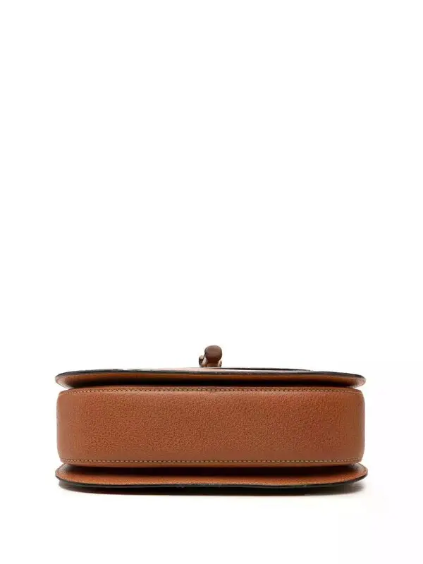 Gucci Grained Calfskin Bamboo Night Satchel - Brown