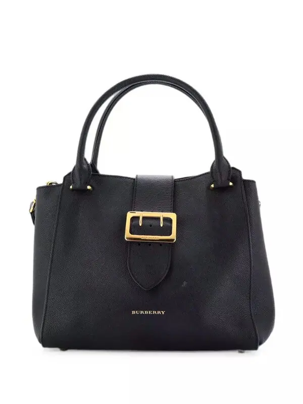 Burberry Buckle Leather Medium Tote Bag