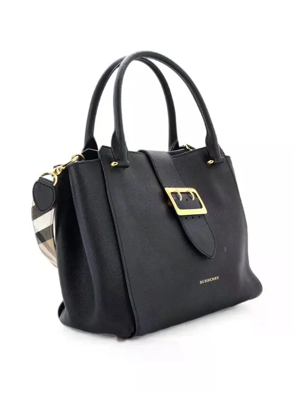 Burberry Buckle Leather Medium Tote Bag