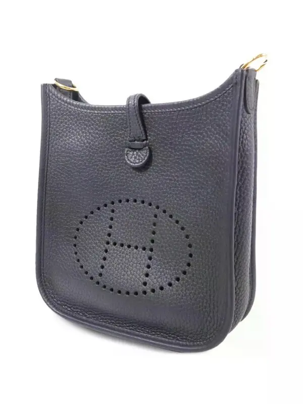 Hermès Tpm Evelyne Calfskin Shoulder Bag - Black