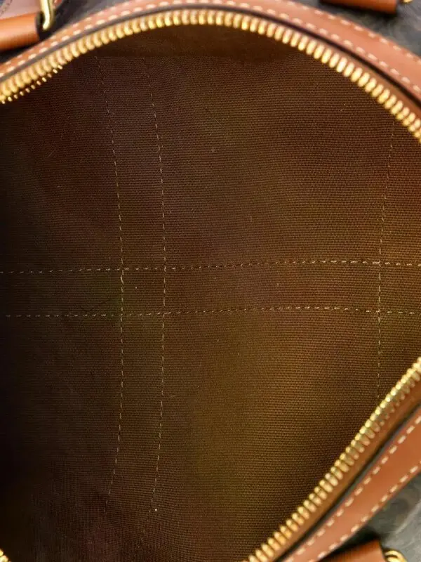 Celine Triomphe Coated Canvas Boston Bag