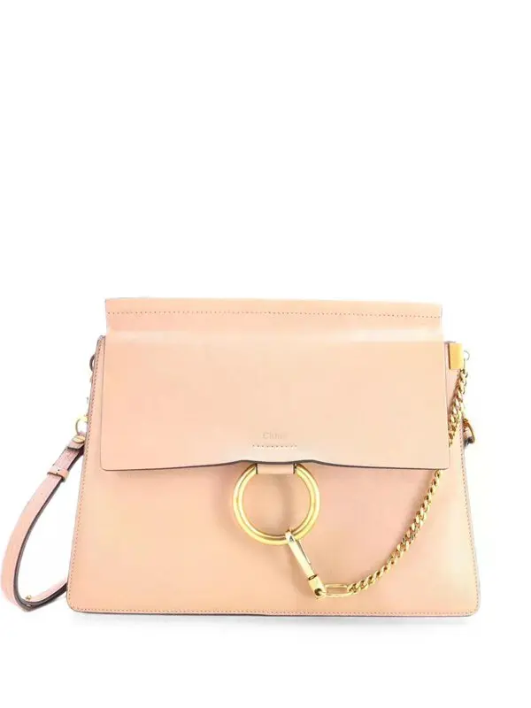 Chloé Faye Leather Medium Shoulder Bag - Neutrals