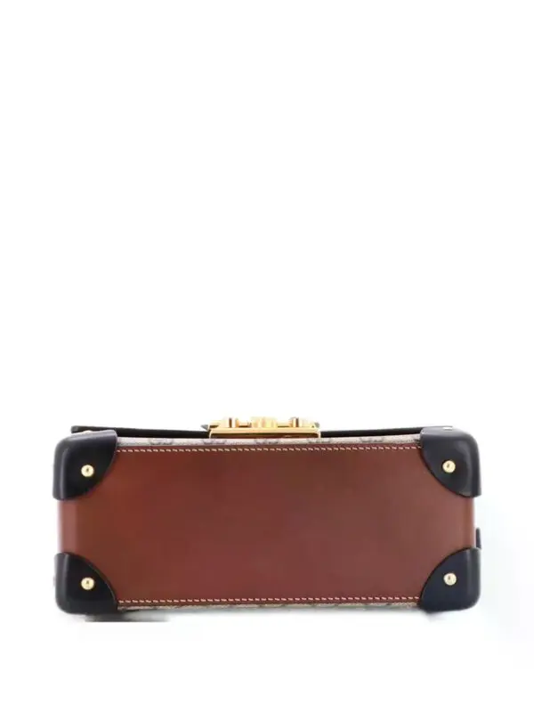 Gucci Padlock Bamboo Gg Coated Canvas Small Shoulder Bag - Brown
