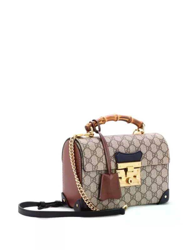 Gucci Padlock Bamboo Gg Coated Canvas Small Shoulder Bag