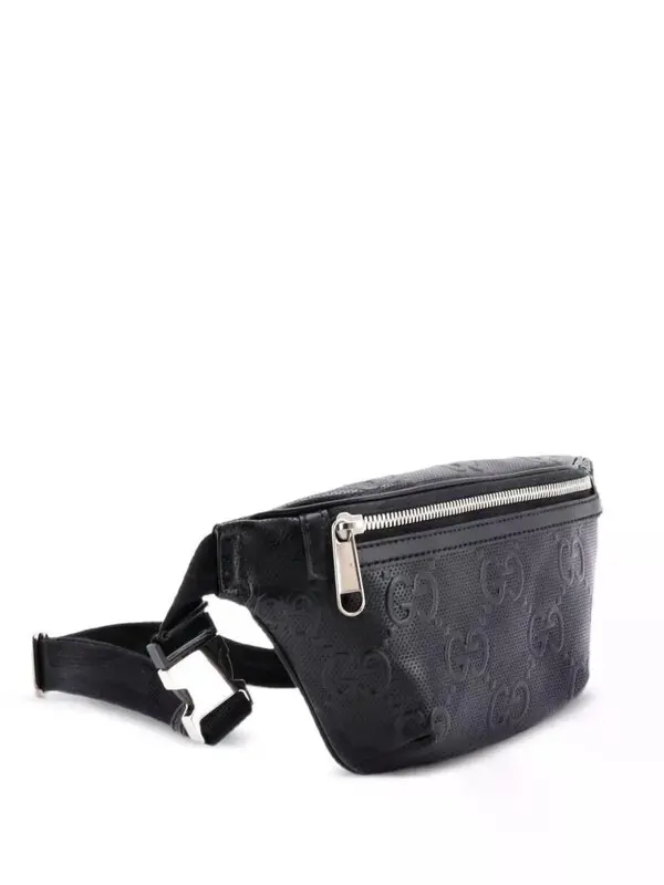 Gucci Gg Embossed Perforated Leather Belt Bag