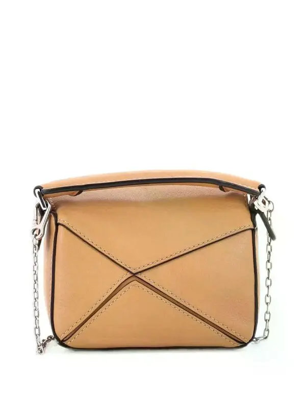 Loewe Puzzle Bag Leather Nano Crossbody Bag - Brown