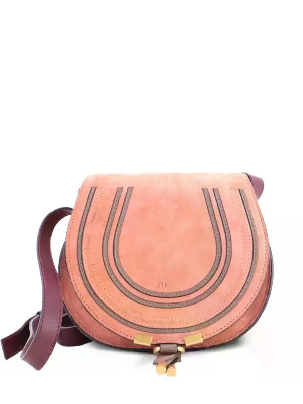 Chloé Marcie Suede Small Crossbody Bag - Pink