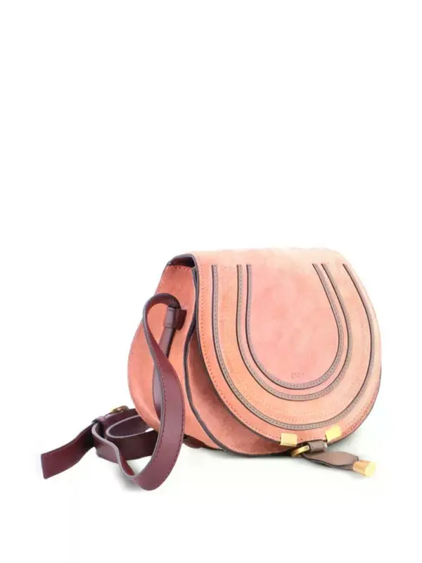 Chloé Marcie Suede Small Crossbody Bag - Pink