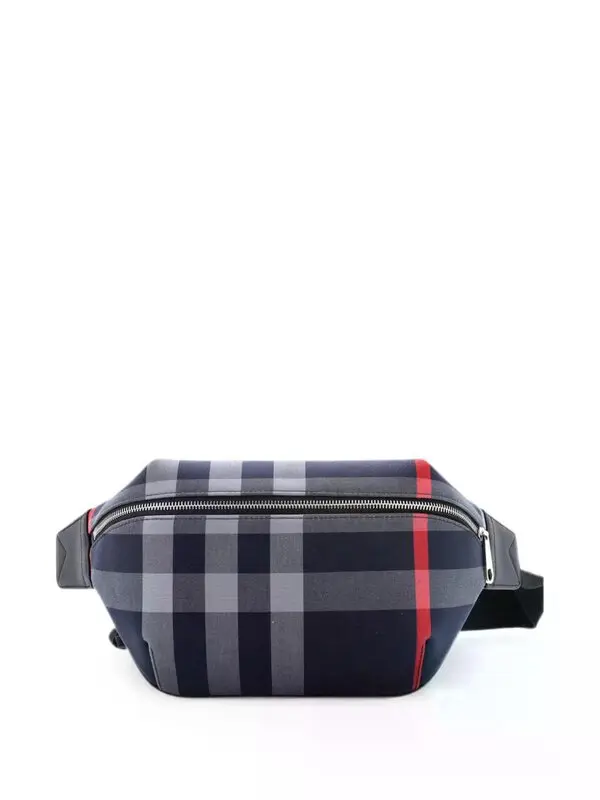 Burberry Sonny House Check Canvas Belt Bag - Blue