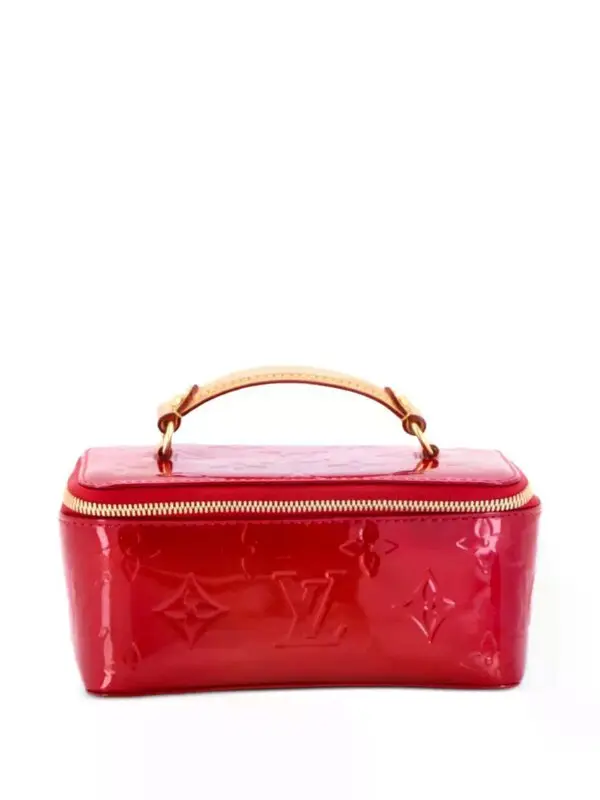 LOUIS VUITTON Monogram Vernis Satchel - Red