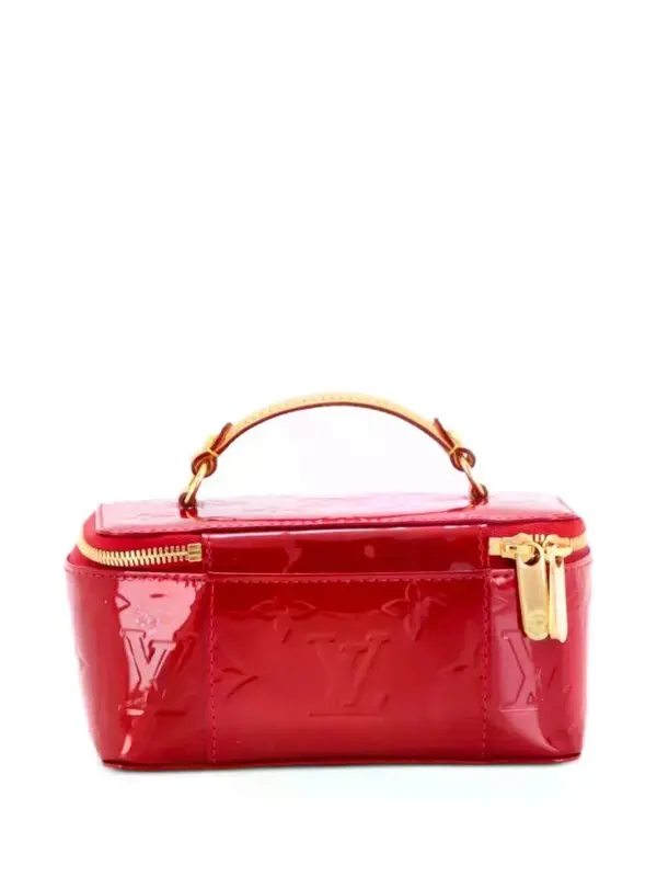 LOUIS VUITTON Monogram Vernis Satchel - Red
