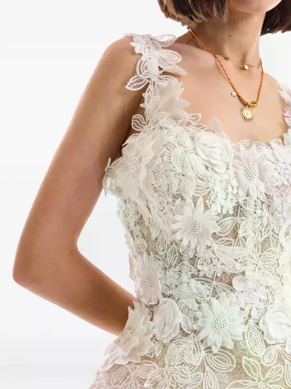 GEMY MAALOUF Floral-lace Cage Dress