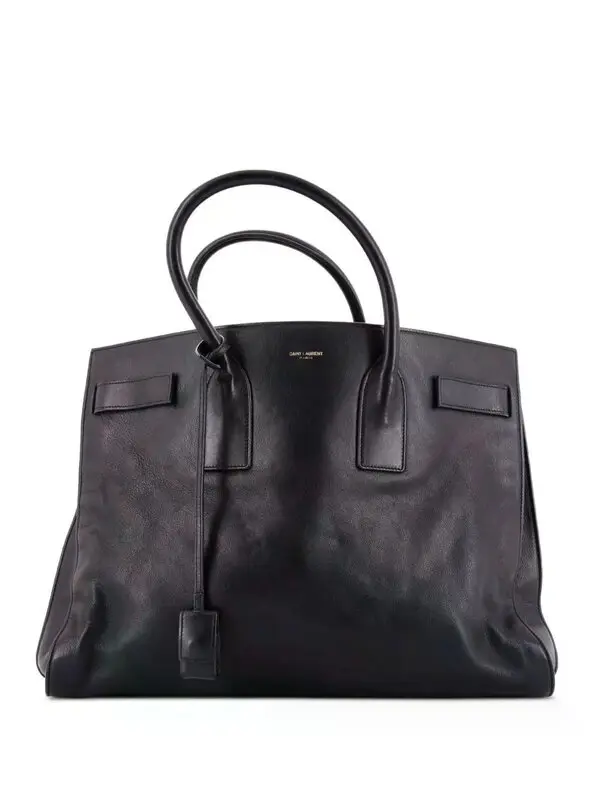 Saint Laurent Sac De Jour Leather Tote Bag - Black