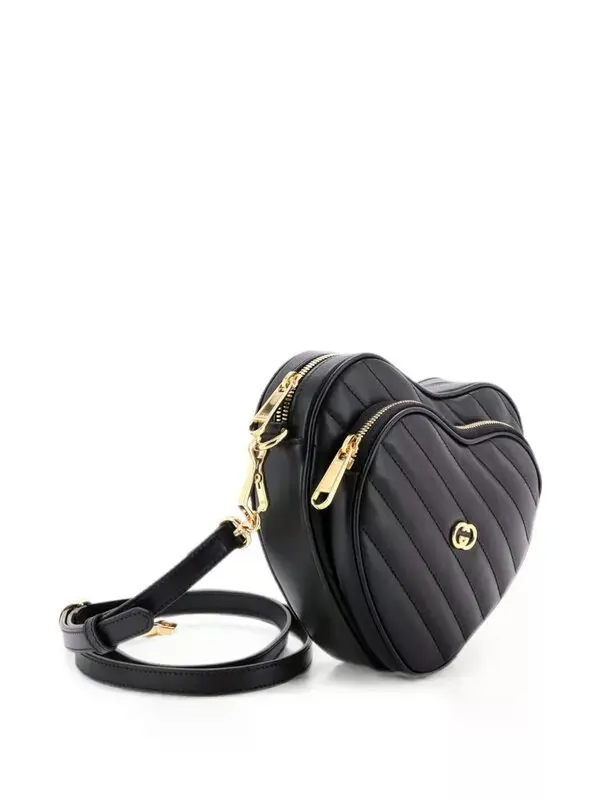 Gucci Interlocking G Heart Diagonal Quilted Leather Mini Shoulder Bag