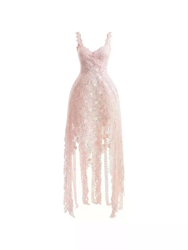 GEMY MAALOUF Floral Guipure-lace Dress - Pink