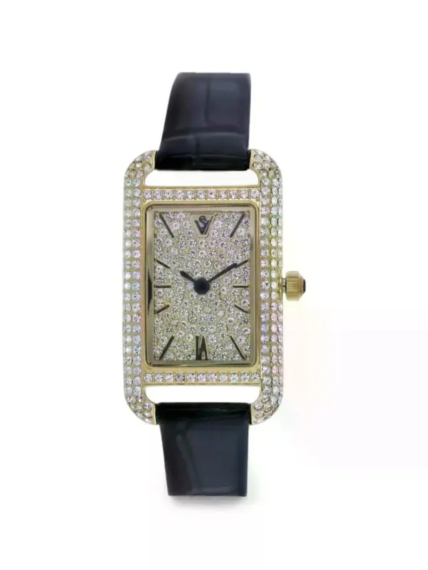 CHRISTIAN VAN SANT Opaline Rectangular-face 26mm Watch - Gold