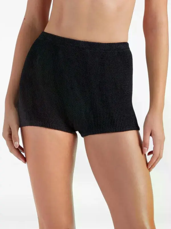 Hunza G Seersucker Bikini Bottoms - Black