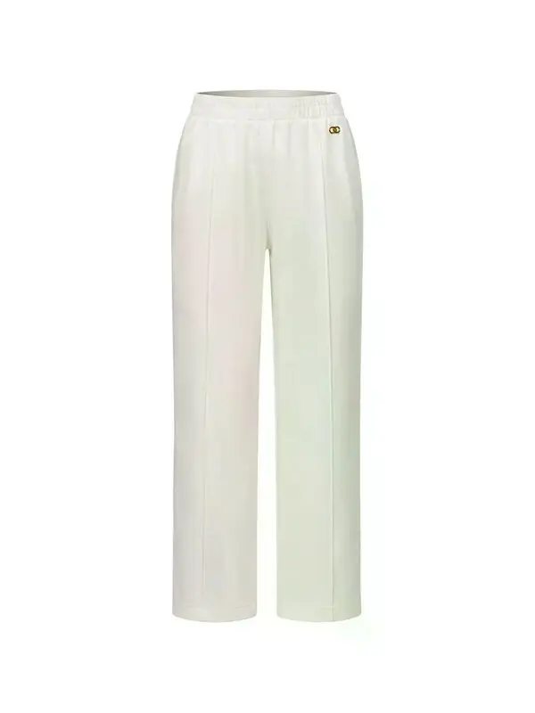 Liu Jo Cream Pintuck Detail Track Pants - White