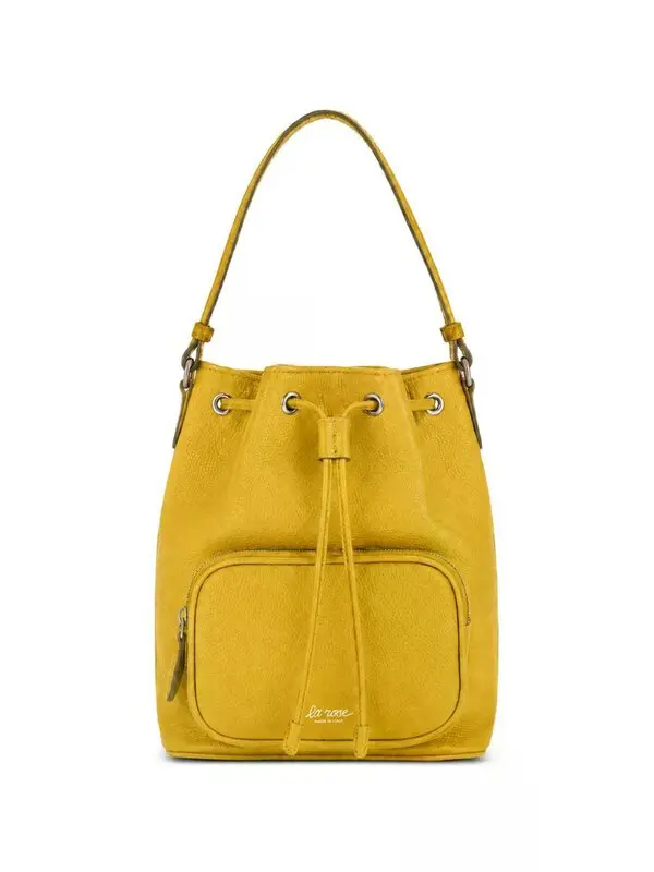 LA ROSE Drawstring Bucket Bag - Yellow