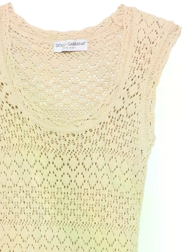 Dolce & Gabbana Sleeveless Crochet Knit Top