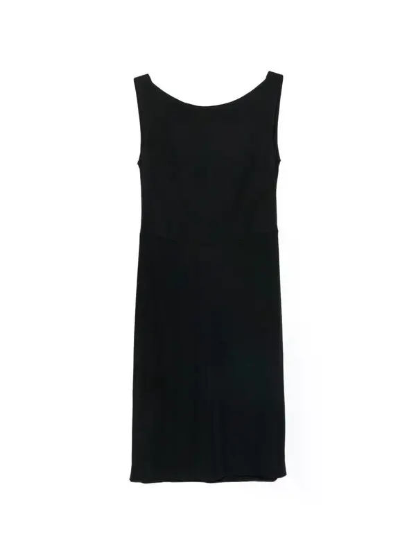 Moschino Sleeveless Draped-back Midi Dress