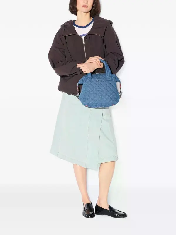 Mz Wallace Small Sutton Deluxe Quilted Tote Bag - Blue
