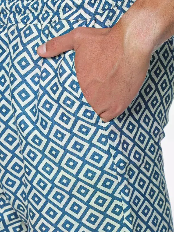 MC2 SAINT BARTH Marseille Geometric Print Drawstring Shorts