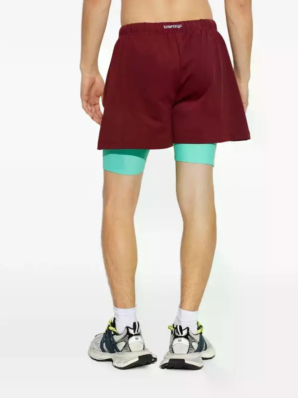 Balenciaga Logo-print Layered Shorts