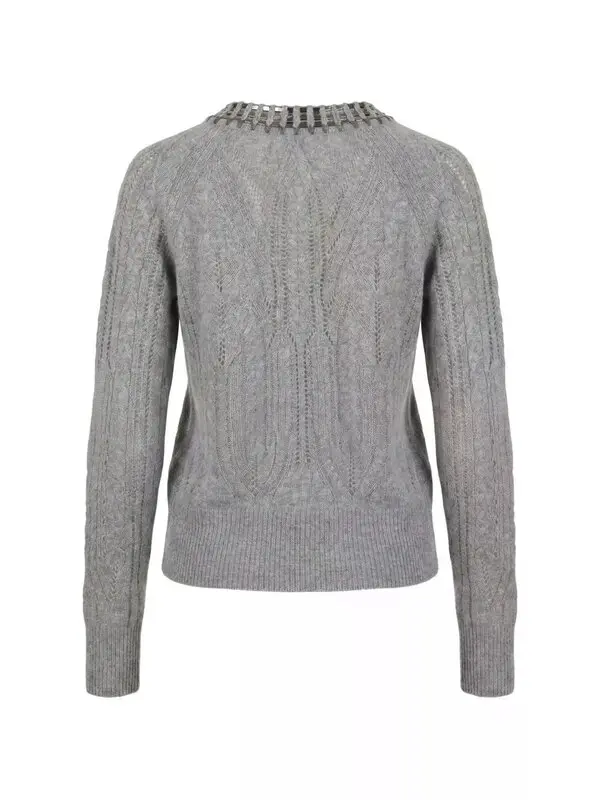 Ermanno Scervino Embellished-details Cardigan - Grey