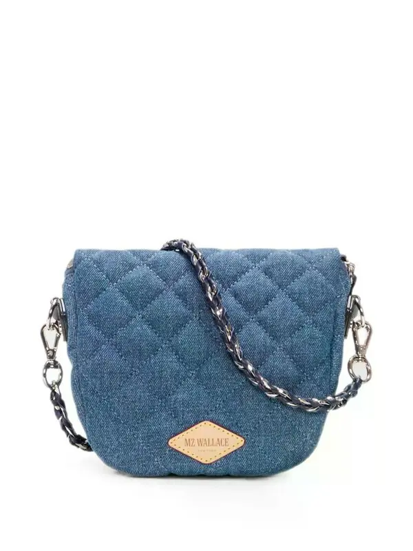 Mz Wallace Micro Crosby Quilted Denim Cross Body Bag