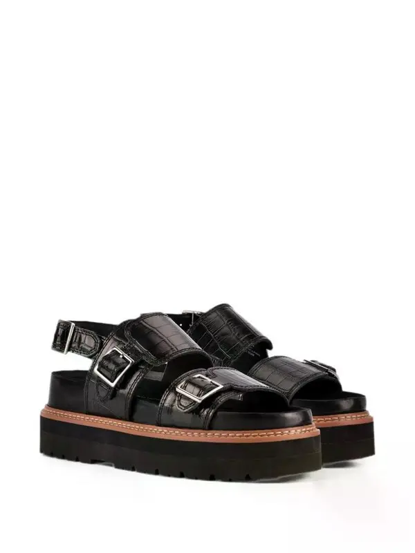 Clarks Croc-effect Platform Sandals