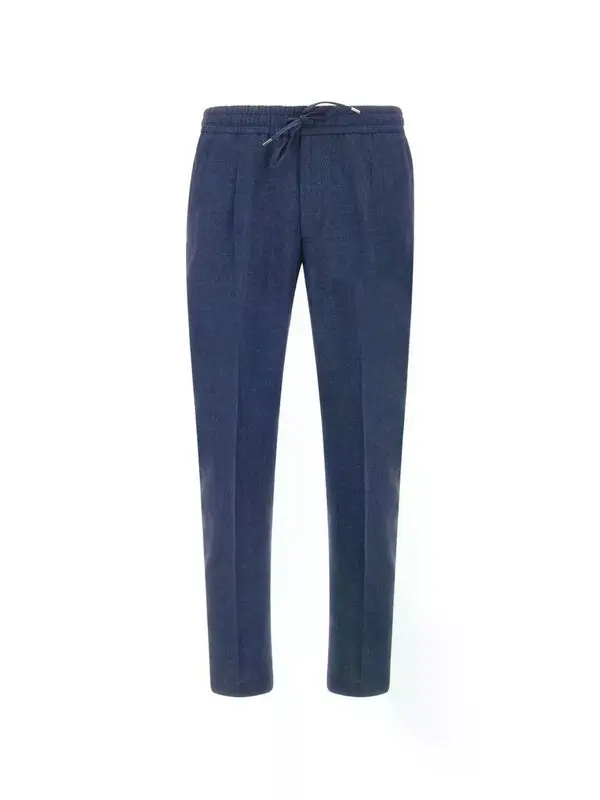 BRIGLIA 1949 Wimbledons Drawstring-waist Trousers - Blue