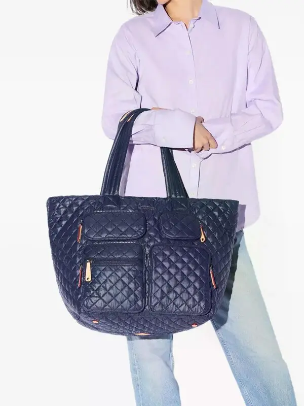 Mz Wallace Large Metro Quilted Tote Bag - Blue