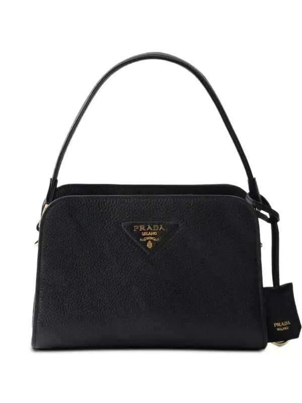 Prada Leather Mini Handbag - Black