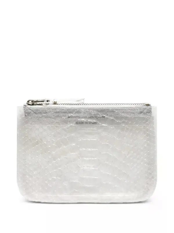 Comme Des Garçons Snakeskin-effect Zipped Wallet