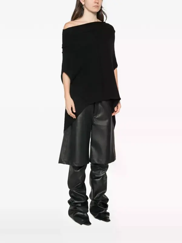 Rick Owens Off-shoulder Asymmetric-hem Sweater