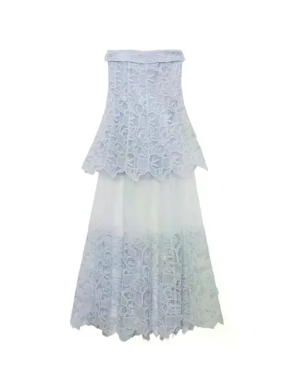 Simkhai Rennis Lace-trimmed Maxi Dress - Blue