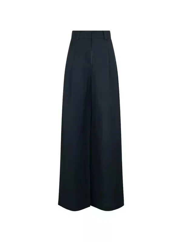 MOORER Pleated Wide-leg Trousers
