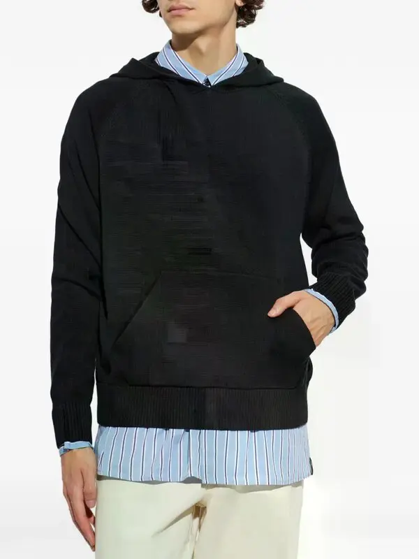 Palm Angels Logo-print Knitted Cotton Hoodie