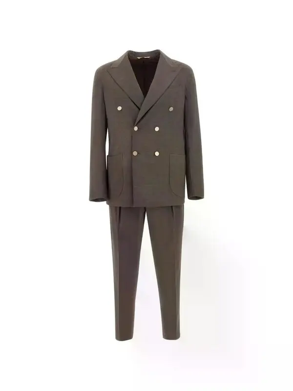 BRIGLIA 1949 Taurasi Double-breasted Suit - Brown