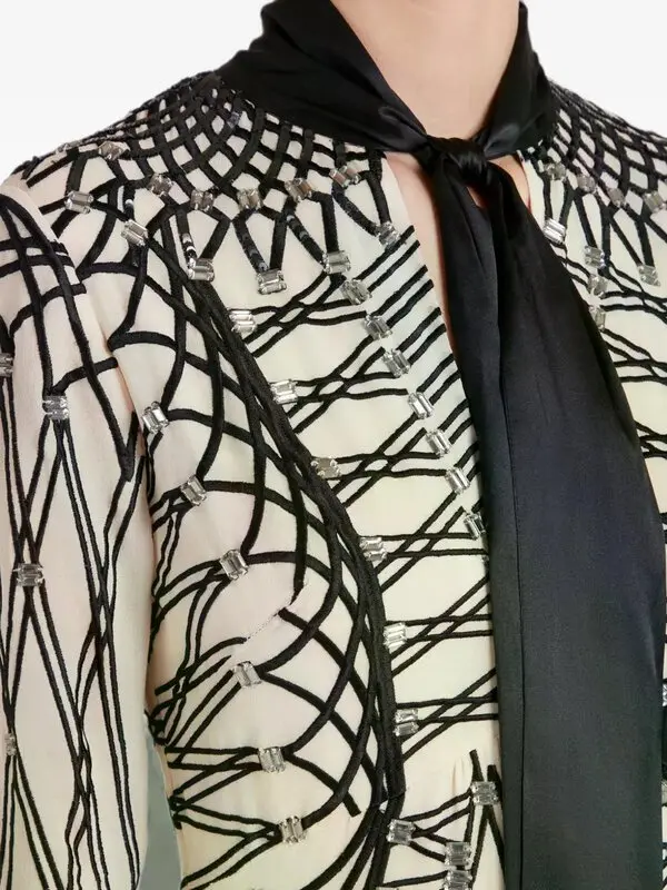 TEMPERLEY LONDON Cressida Pussy-bow Midi Dress