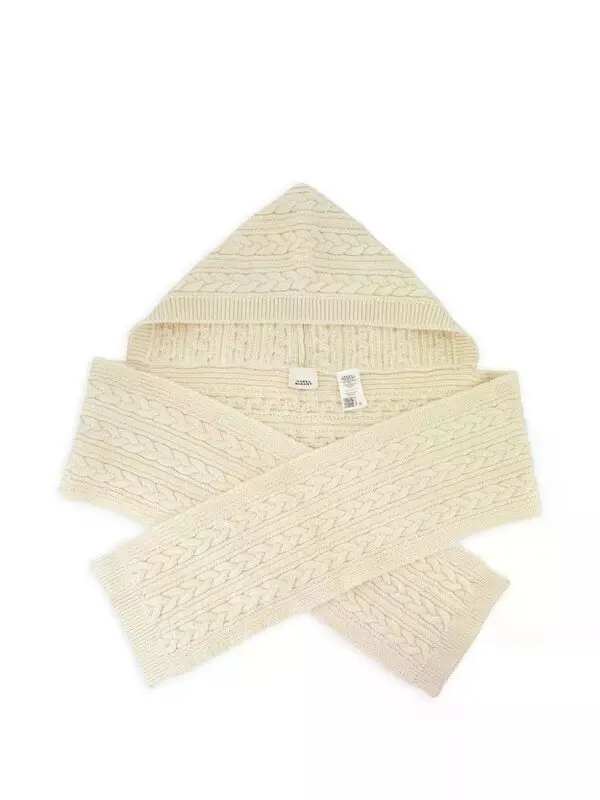 Isabel Marant Étoile Honorine Cable-knit Hodded Scarf - Neutrals