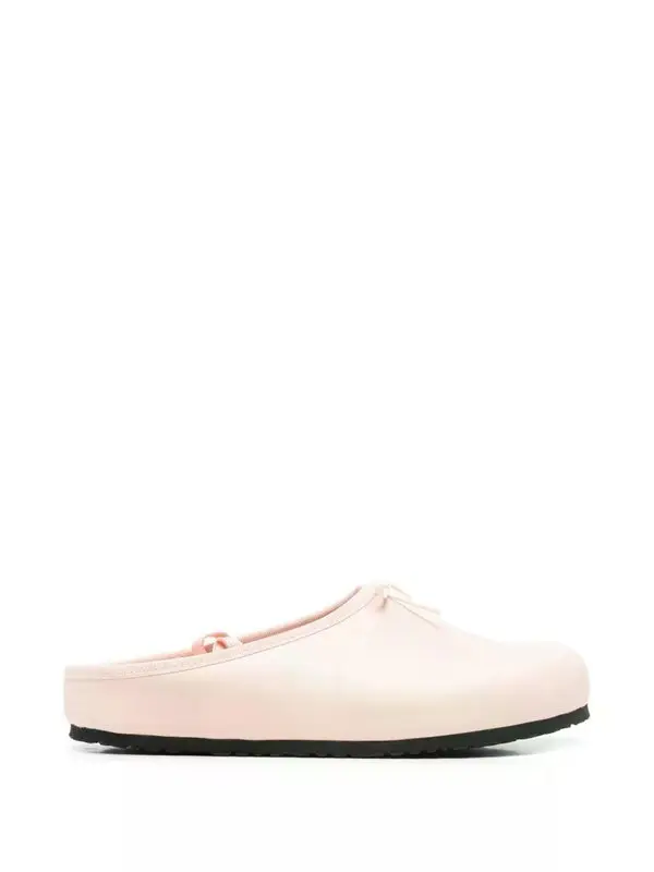 BIRKENSTOCK Leather Bow Detail Mules - Pink