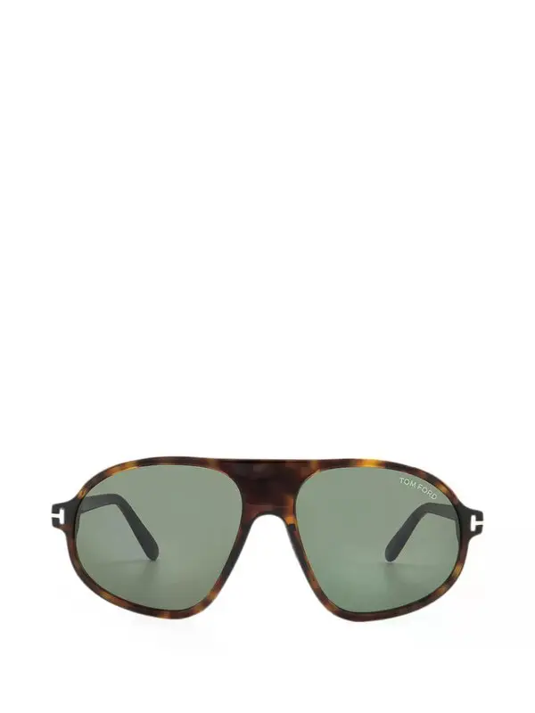 TOM FORD Tortoiseshell-effect Pilot-frame Sunglasses